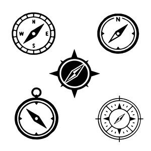Compass Svg Bundle, Compass Clipart for Cricut, Nautical Silhouette ...