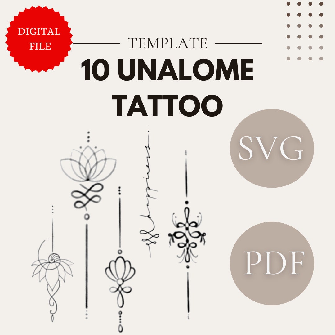 10 Unalome SVG Bundel, Unalome Tattoo Designs, Yoga SVG, Namaste Svg Meditatie Vector Digital ...