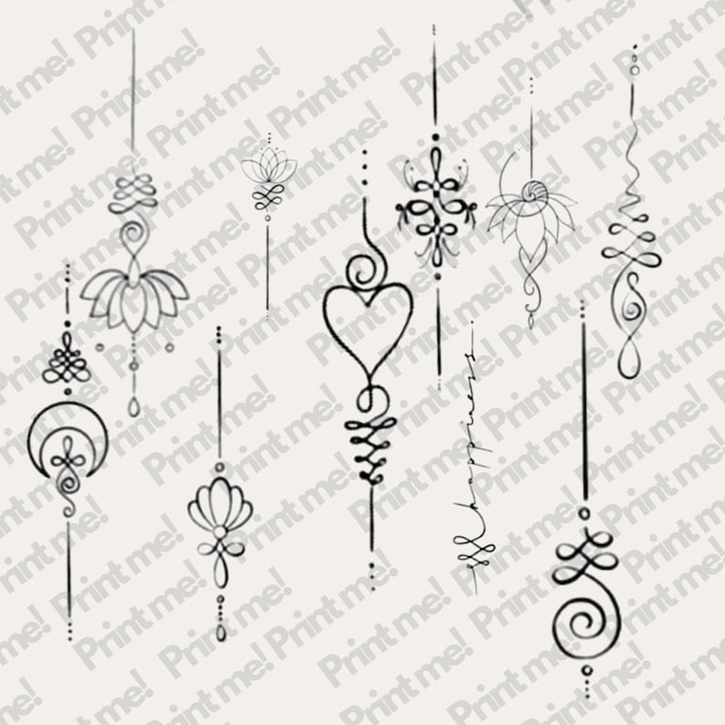 10 Unalome SVG Bundel, Unalome Tattoo Designs, Yoga SVG, Namaste Svg ...