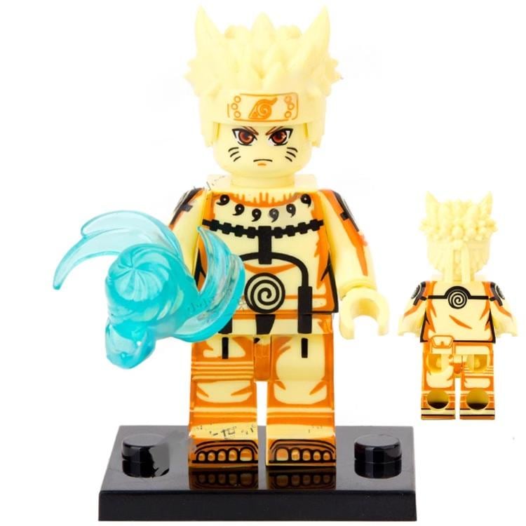 Naruto Lego Style Minifigure NARUTO Uzumaki Half-chakra Mode Building ...