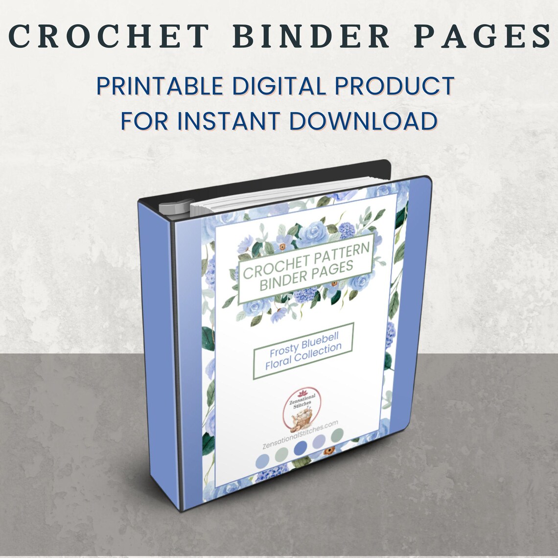 Crochet Pattern Binder Pages Printable for Instant Download, 17 Section ...
