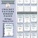 Crochet Pattern Binder Pages Printable for Instant Download, 17 Section ...