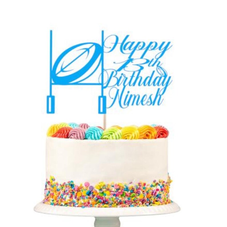 Personalized Rugby Cake Topper: Glitter Goal Post, Name & Age - Etsy