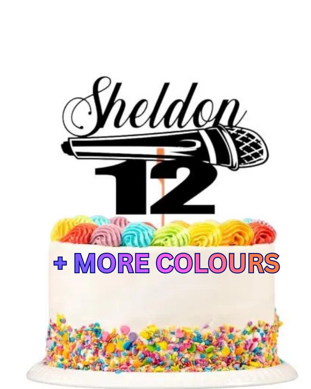 Microphone Theme Cake Topper Personalized Musicians Themed Cakes Gift ...