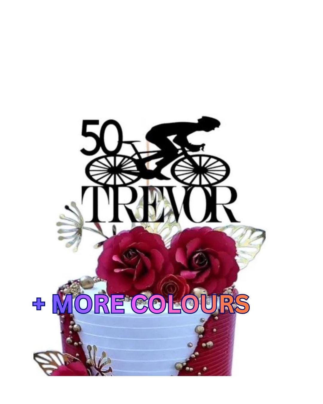 Personalized Cyclist Cake Topper | Glitter Birthday Decoration - Etsy