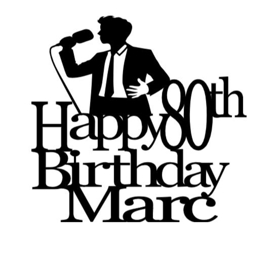 Personalized Glitter Singer Cake Topper: Music Theme, Any Name & Age - Etsy