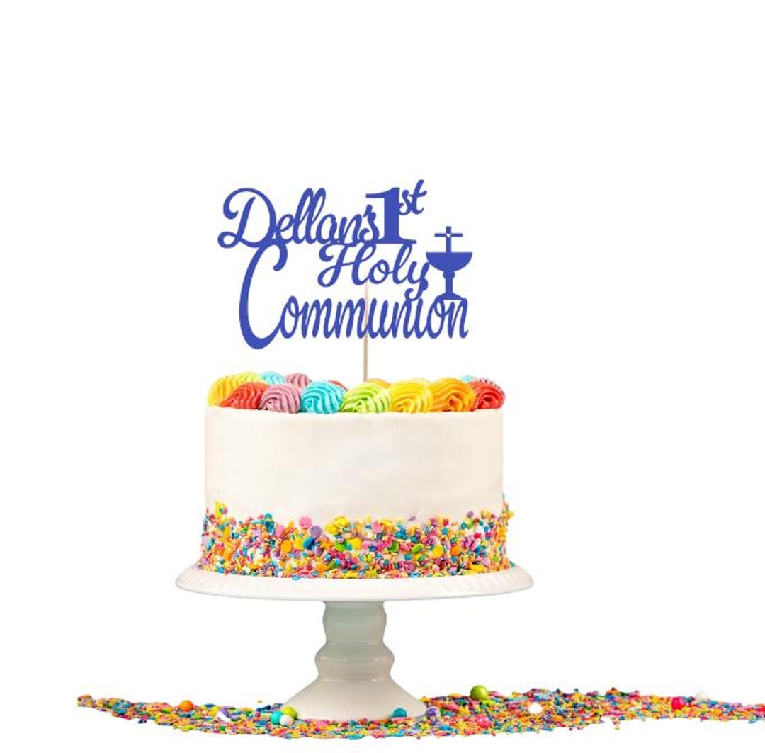 Personalised First Holy Communion Cake Topper Gift Holy Communion ...
