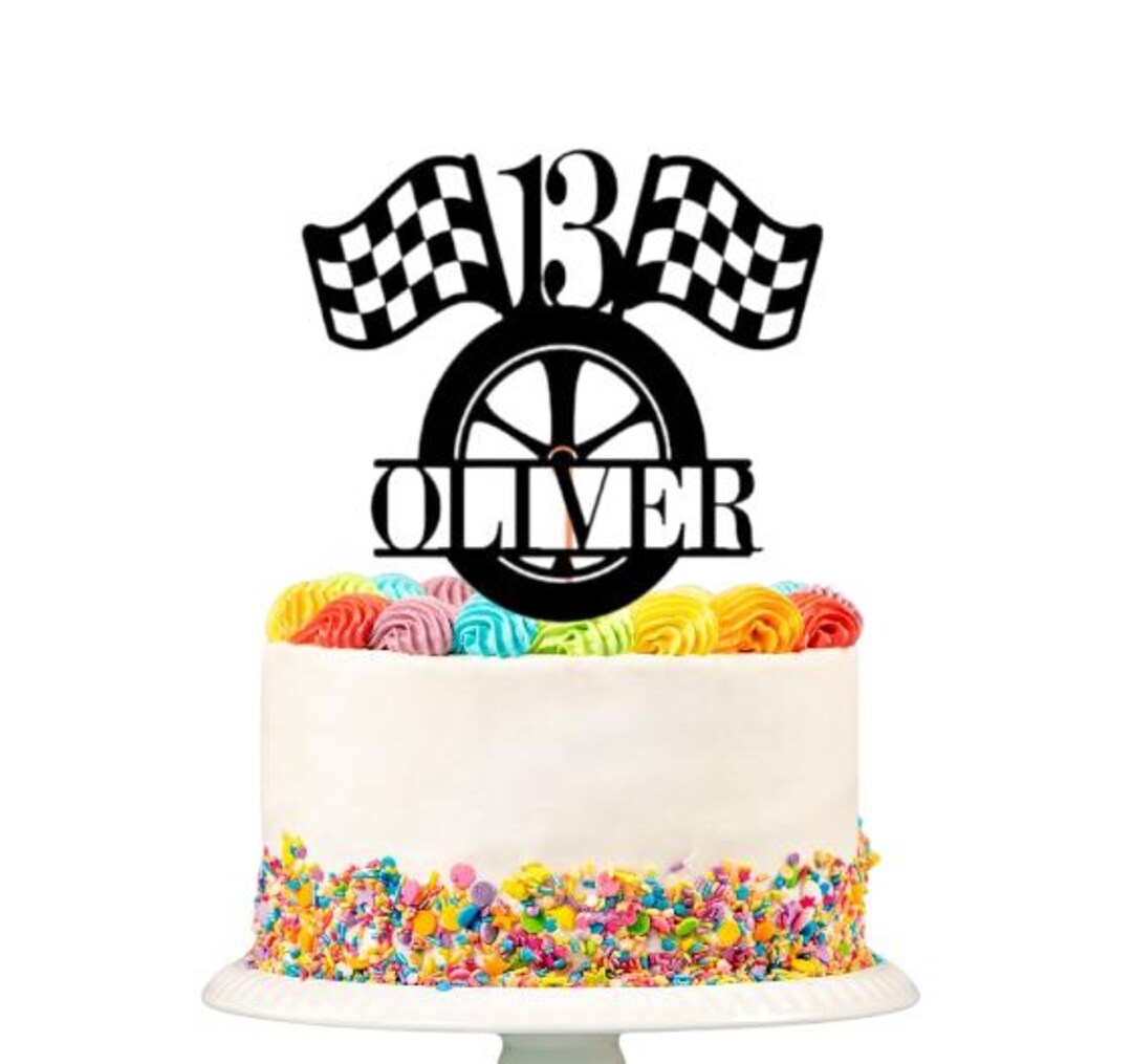 Personalised F1 Car Racing Cake Topper Any Name and Age F1 Driver Cakes ...