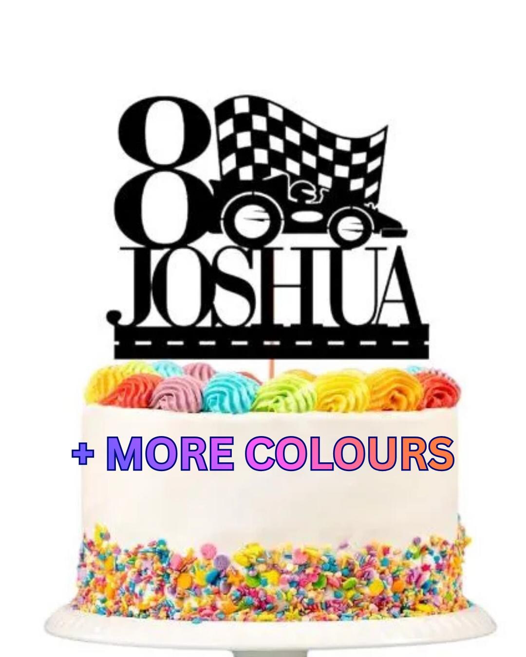 Personalised Car Racing Cake Topper Any Name and Age F1 Driver Cakes ...