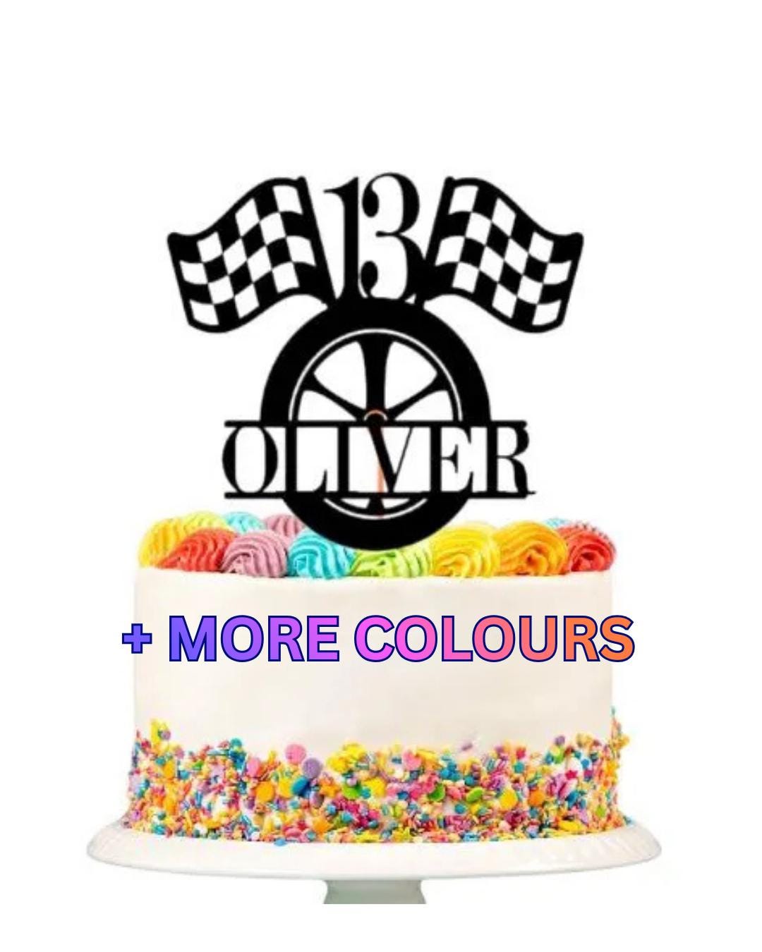 Personalized F1 Car Racing Glitter Cake Topper - Etsy
