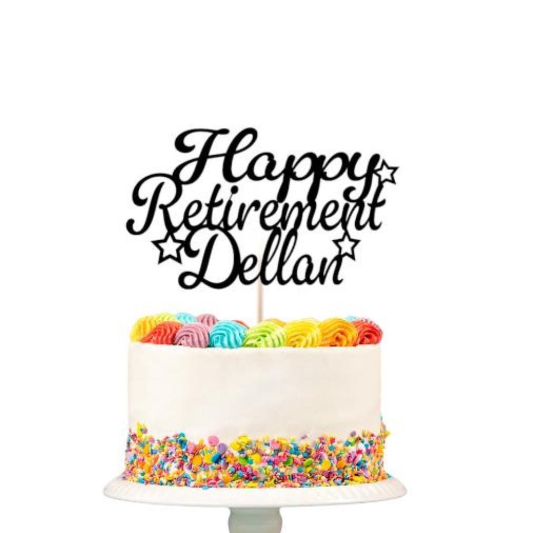 Happy Retirement Cake Topper Official Retired Decoration Toppers With ...