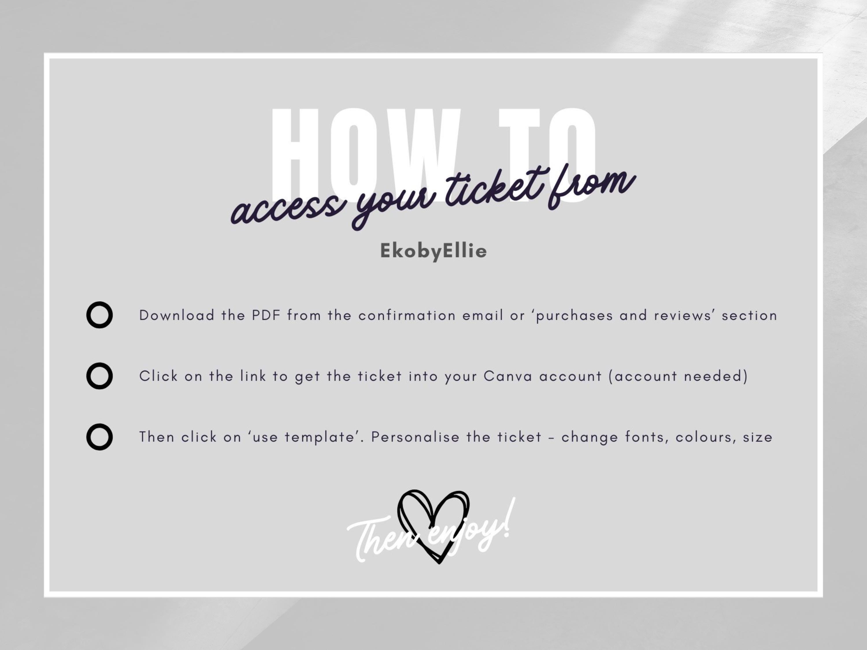 The Killers Replica Concert Ticket | Personalised Event Ticket ...