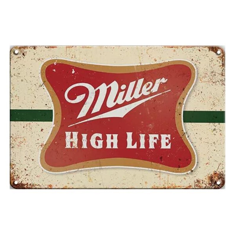 Miller High Life Vintage Aluminium Sign - Retro Beer Wall Plaque - Etsy