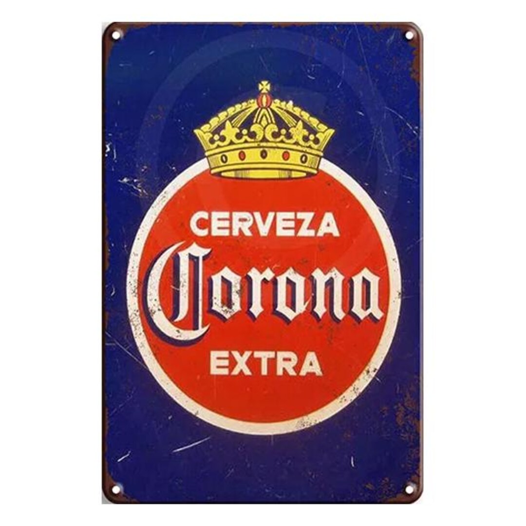 Vintage Cerveza Corona Extra Sign - Retro Aluminium Wall Plaque (20cm X ...