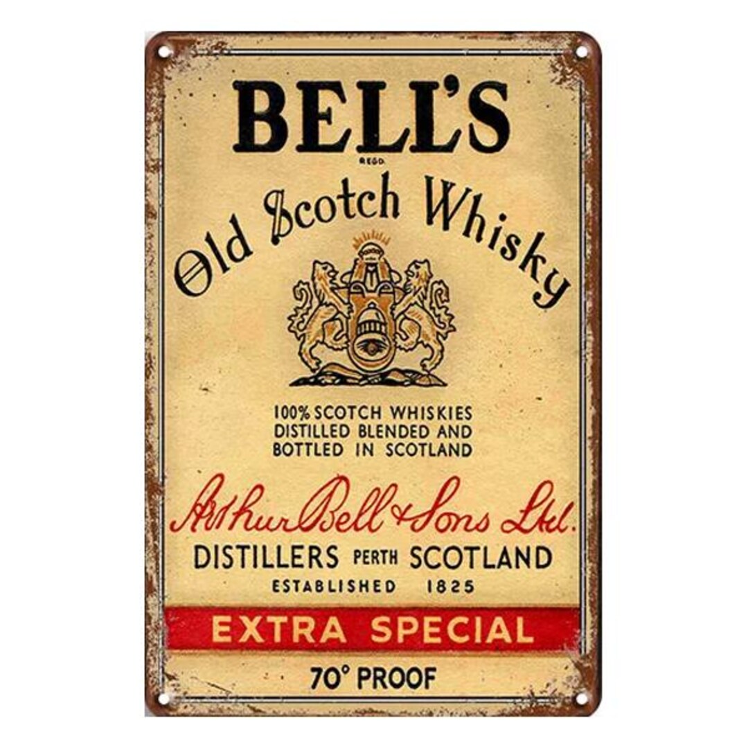 Bell's Old Scotch Whisky Retro Metal Sign - Etsy