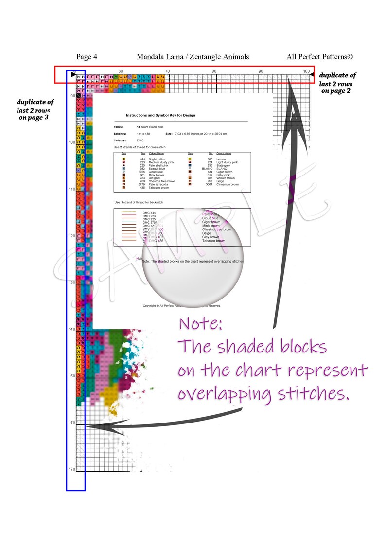 Owl Mandala Cross Stitch PDF Pattern Zentangle Animals | Etsy