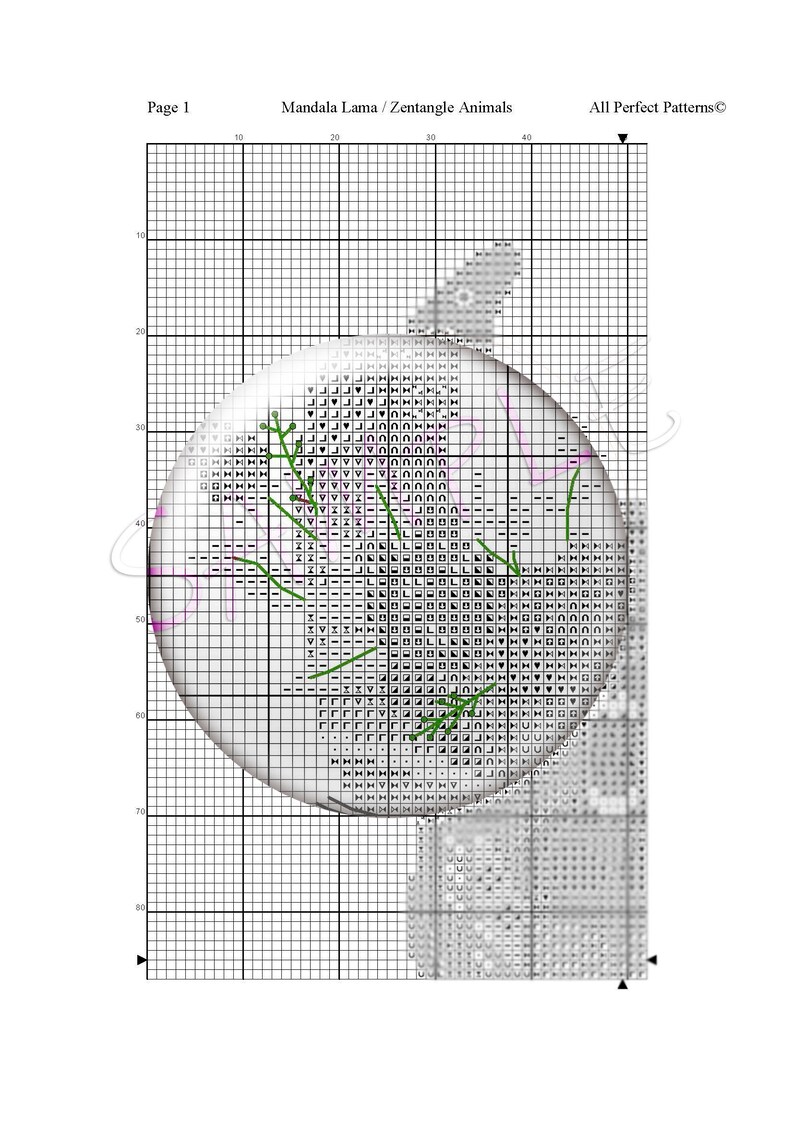Owl Mandala Cross Stitch PDF Pattern Zentangle Animals | Etsy