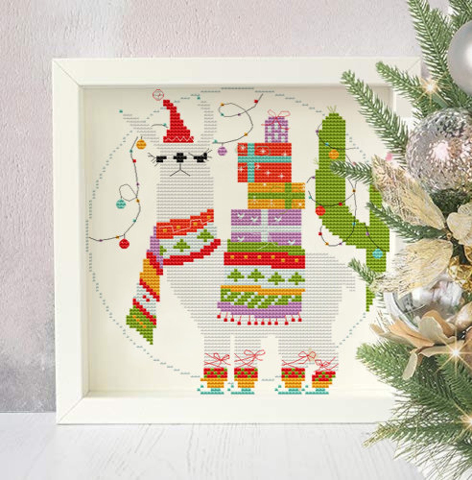 Fa-la-la-llama Christmas Ornament Cross Stitch PDF Digital | Etsy