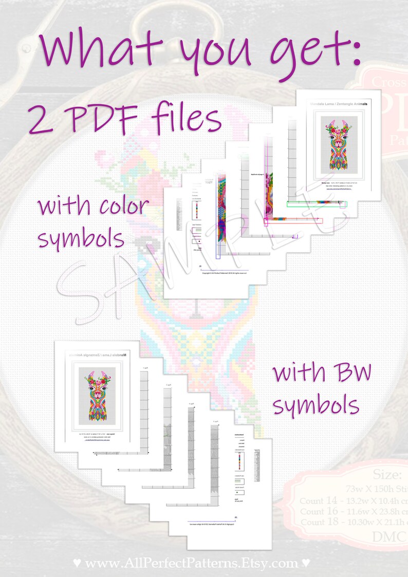 Owl Mandala Cross Stitch PDF Pattern Zentangle Animals - Etsy