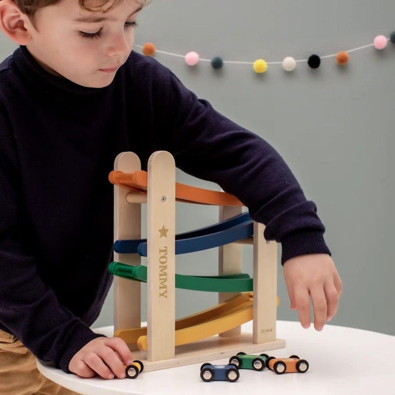 Personalized Ramp Racer | Trixie Toy Wooden Montessori Toddler Gift ...