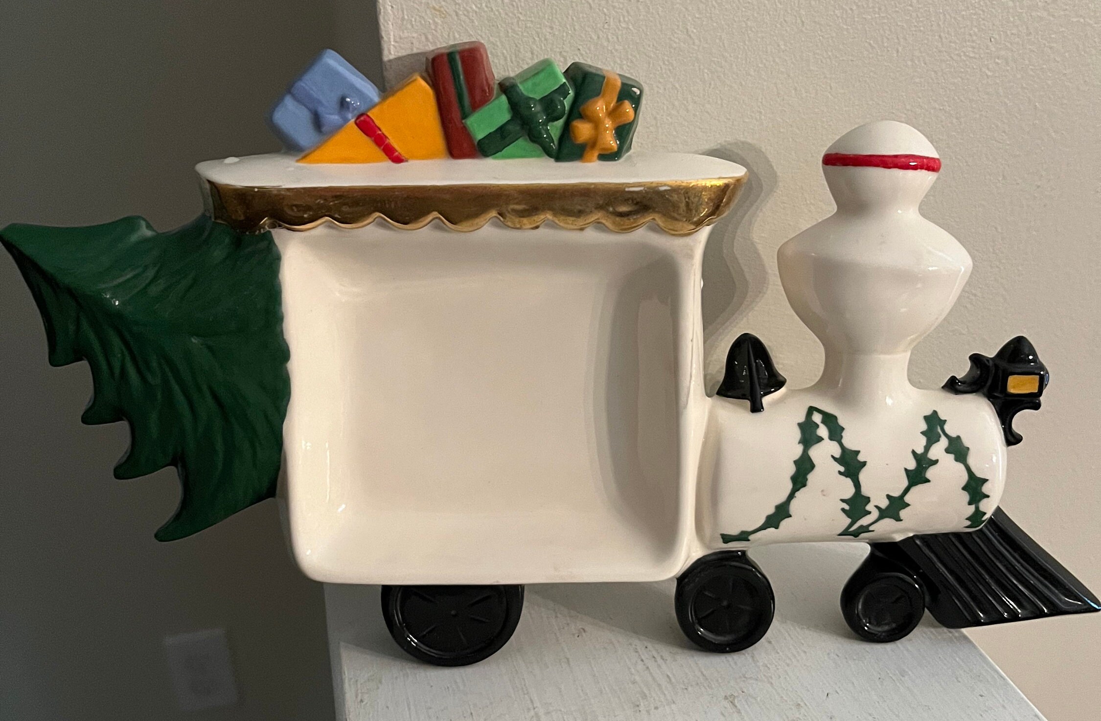 Vintage Ceramic Train Candy Dish - Etsy