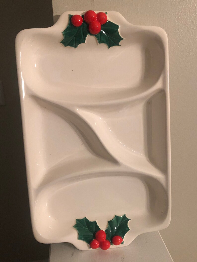 Vintage Rectangle Christmas Serving Platter - Etsy