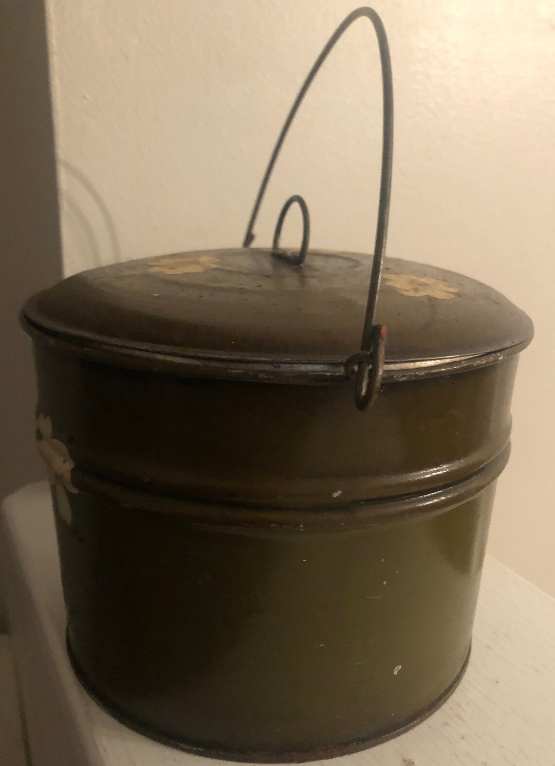 Primitive Hand Painted Tin Berry Bucket Lunchbox - Etsy