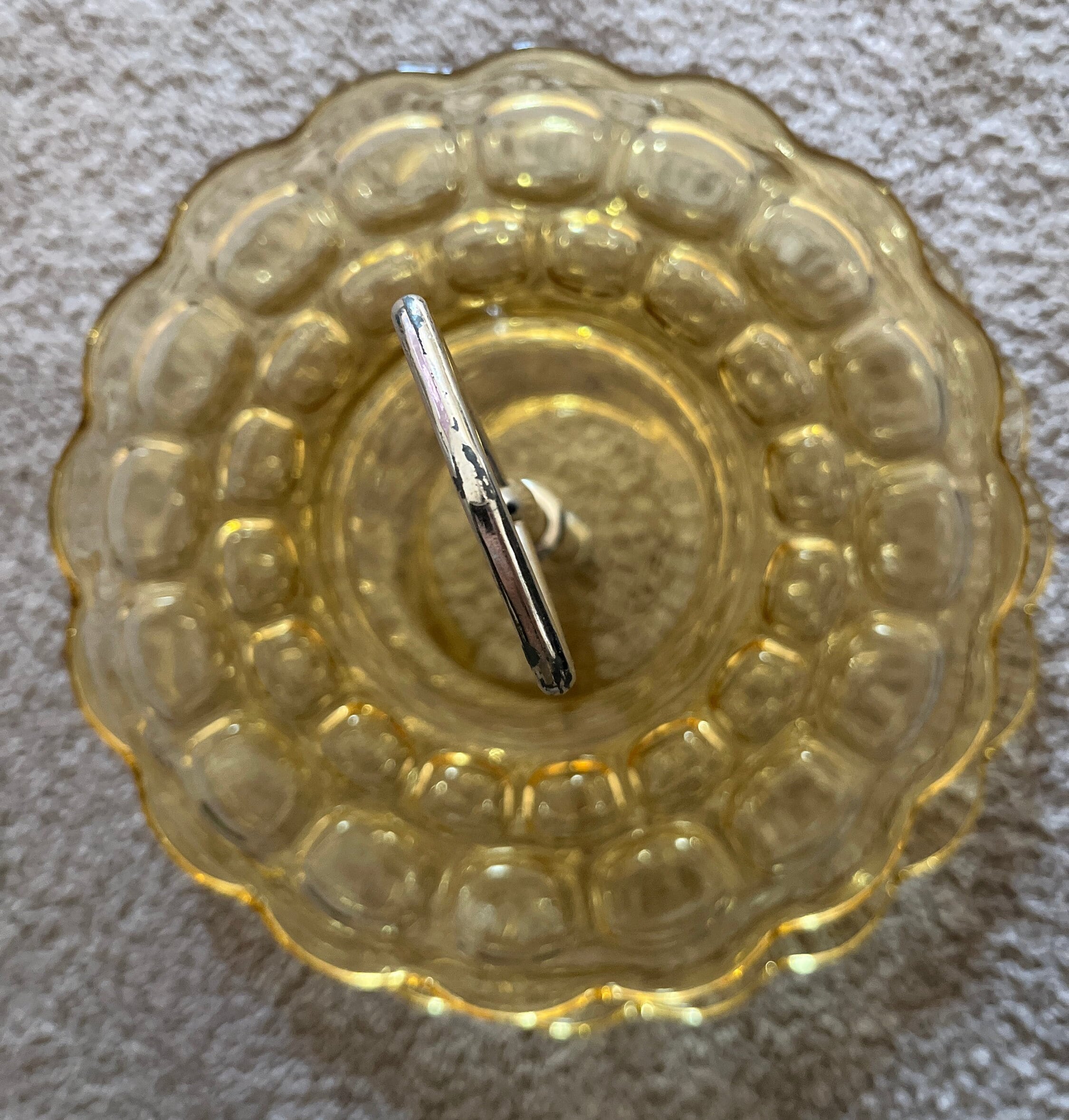 Vintage Amber Glass Two Tiered Tidbit Tray - Etsy