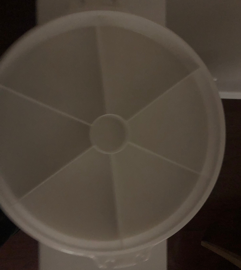 Large Round Sectioned Divided Tupperware Container - Etsy