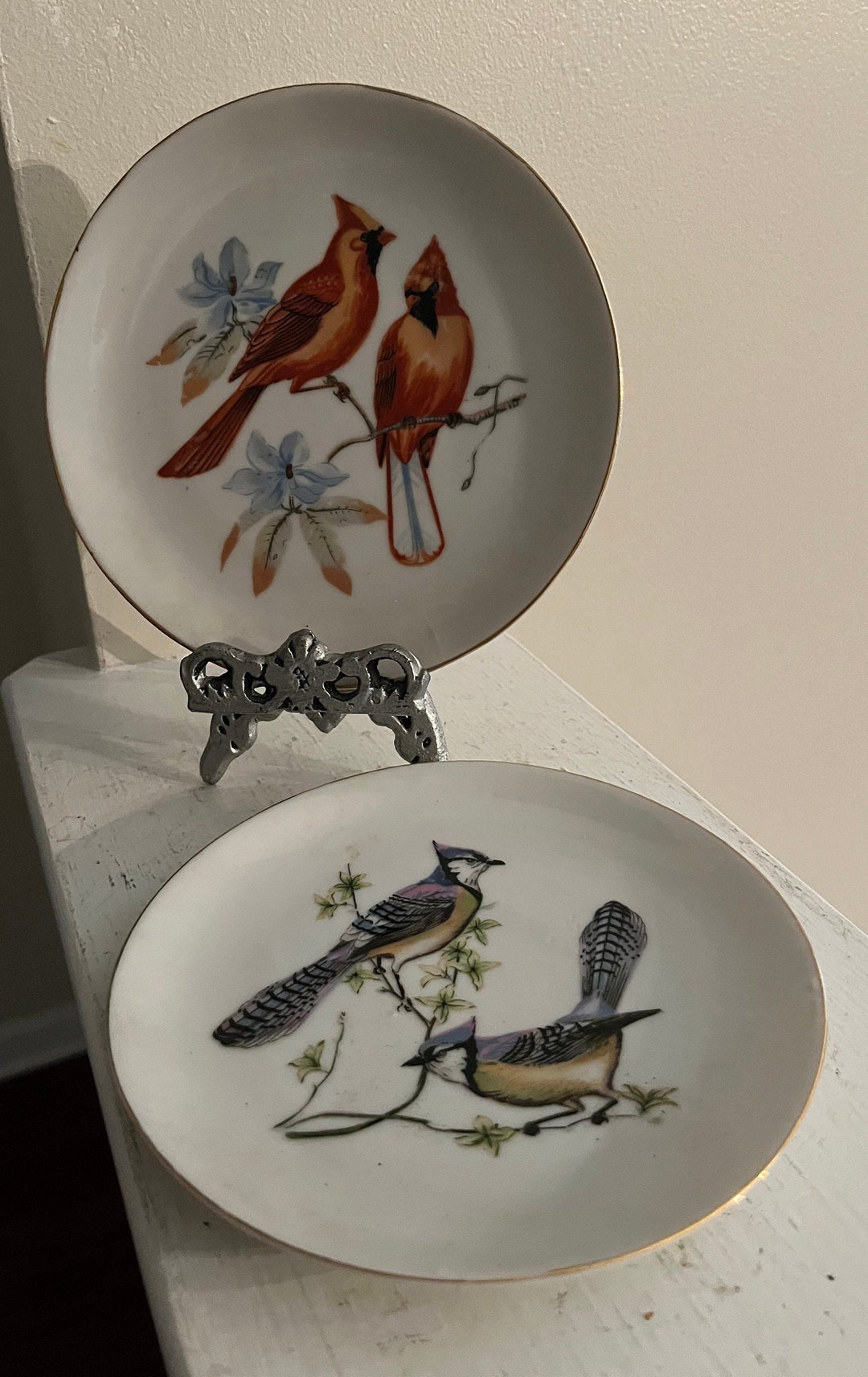 Set of Two Vintage Chadwick Miller Bird Plates - Etsy