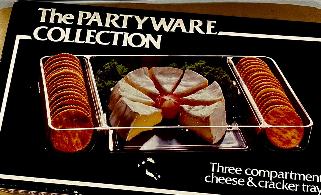 The Partyware Collection Lucite Cheese and Cracker Tray - Etsy