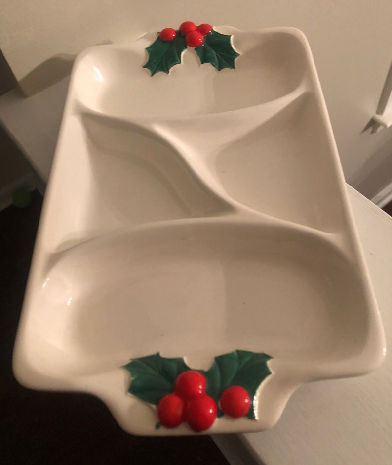 Vintage Rectangle Christmas Serving Platter - Etsy