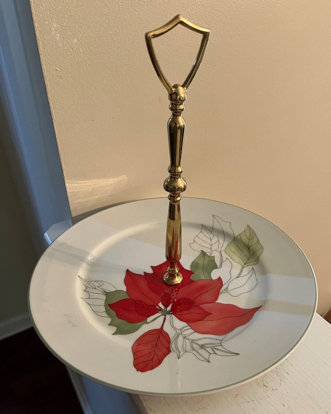 Block Spal Poinsettia Tidbit Plate - Etsy