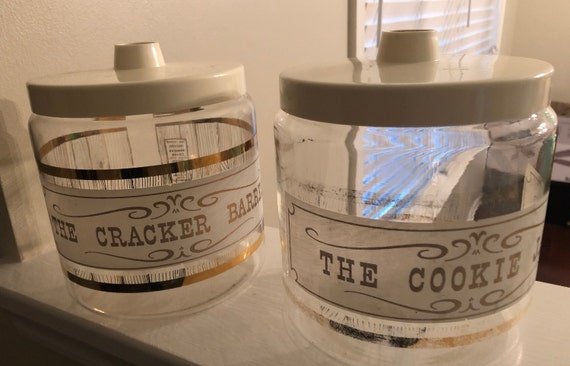 Mid Century Modern Pyrex The Cracker Barrel and Cookie Jar | Etsy