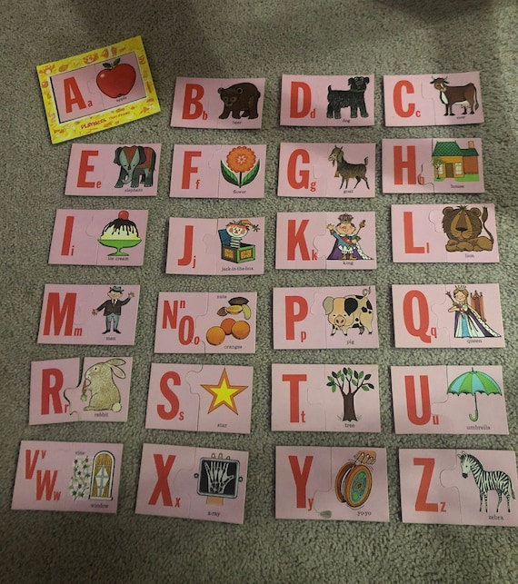 1964 Play Skool Alphabet Match up Game | Etsy
