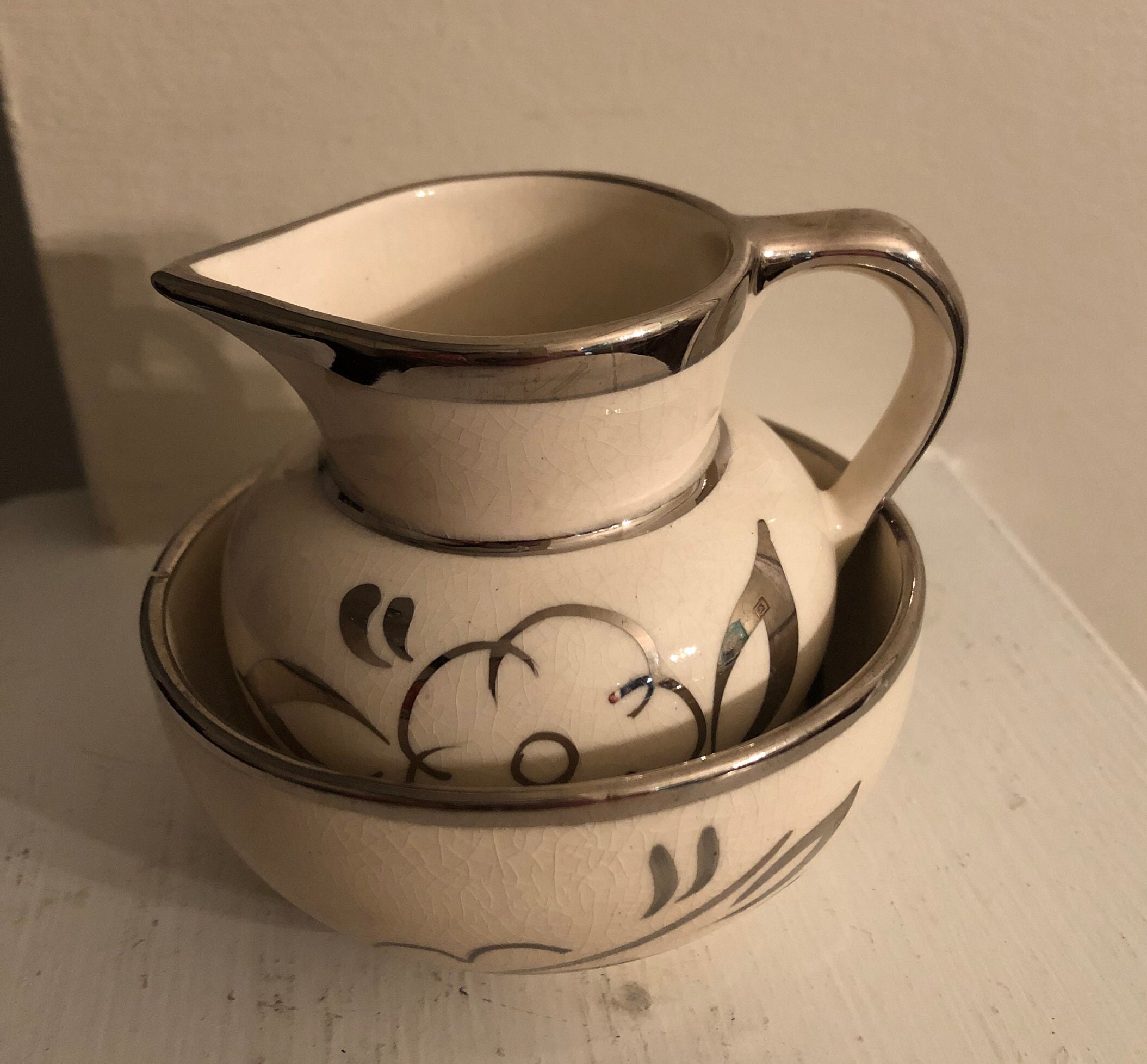 Vintage Sandland Ware Miniature Creamer and Sugar Dish - Etsy