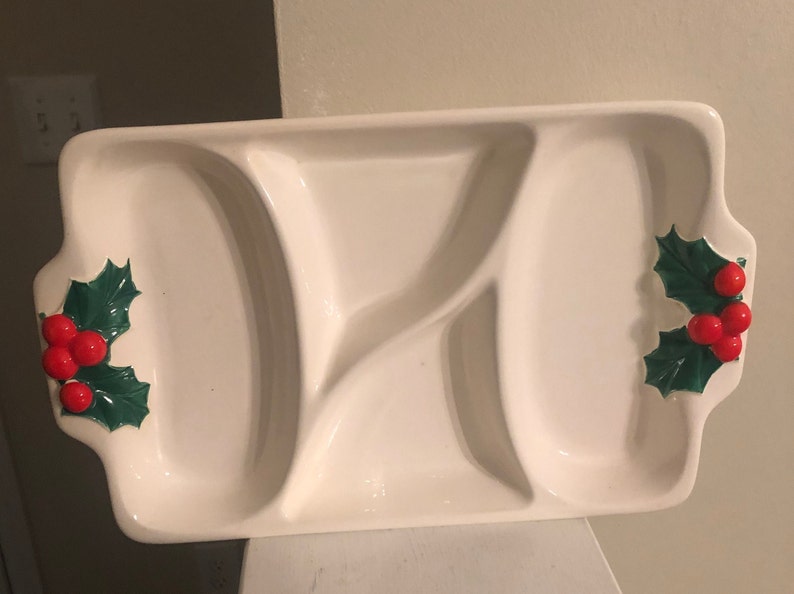 Vintage Rectangle Christmas Serving Platter - Etsy
