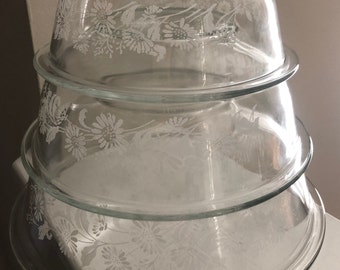Vintage Pyrex Nesting Bowls Colonial Mist 322 325 326 - Etsy