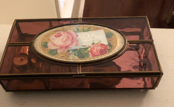 Vintage Via Vermont Stained Glass Music Box - Gem