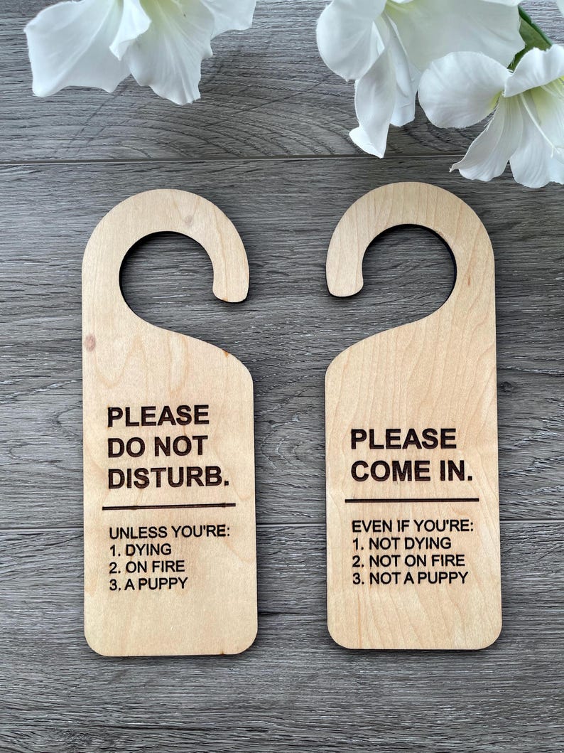 Do Not Disturb Sign, I'm in Here, Work Door Hanger, Door Sign, Office ...