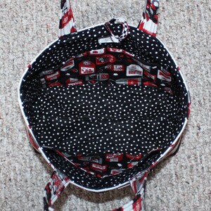 Tea Cup Tote Bag, Bags and Purses, Hand Made Cotton Fabric Open Top ...