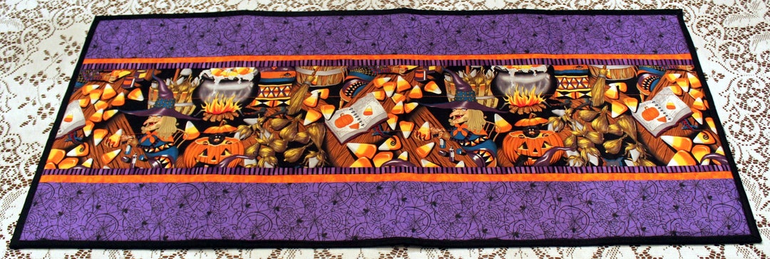 Halloween Table Runner, Party Decor, Fabric Table Runner, Halloween ...