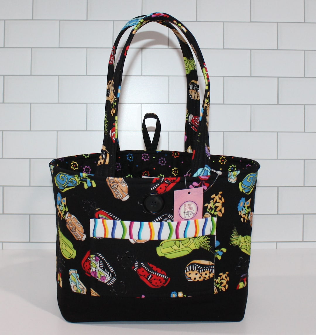 Golf Bag Golf Tote, Bags and Purses, Hand Made, Cotton Fabric, Open Top ...