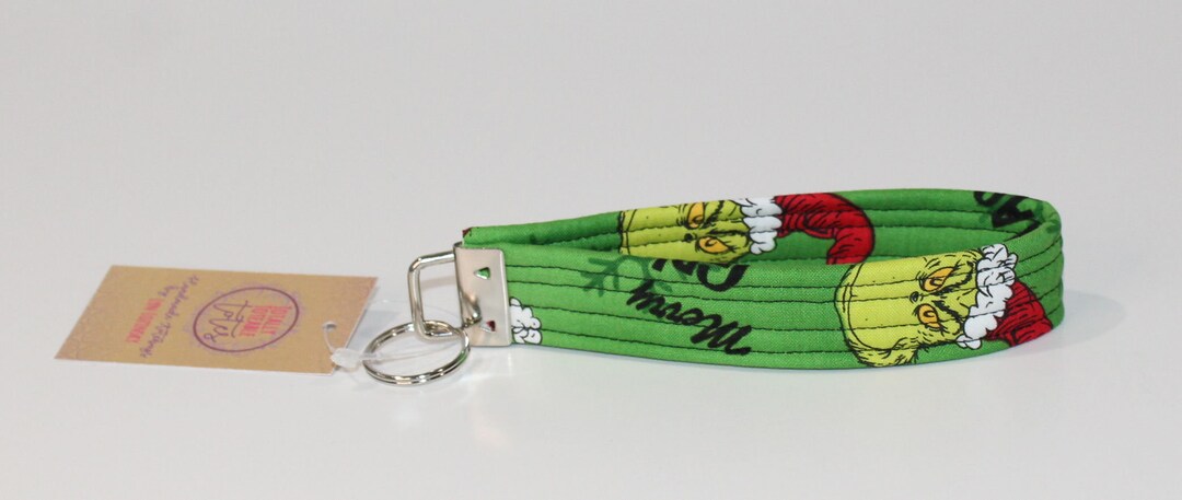 Green Grinchmas Key Ring, Key FOB, Key Chain, Fabric Key FOB, Key ...