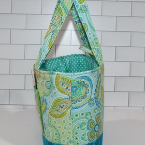 Paisley Tote Bag, Open Top Button Loop Closure, Unique Handmade, Bags ...