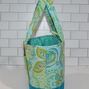 Paisley Tote Bag, Open Top Button Loop Closure, Unique Handmade, Bags ...