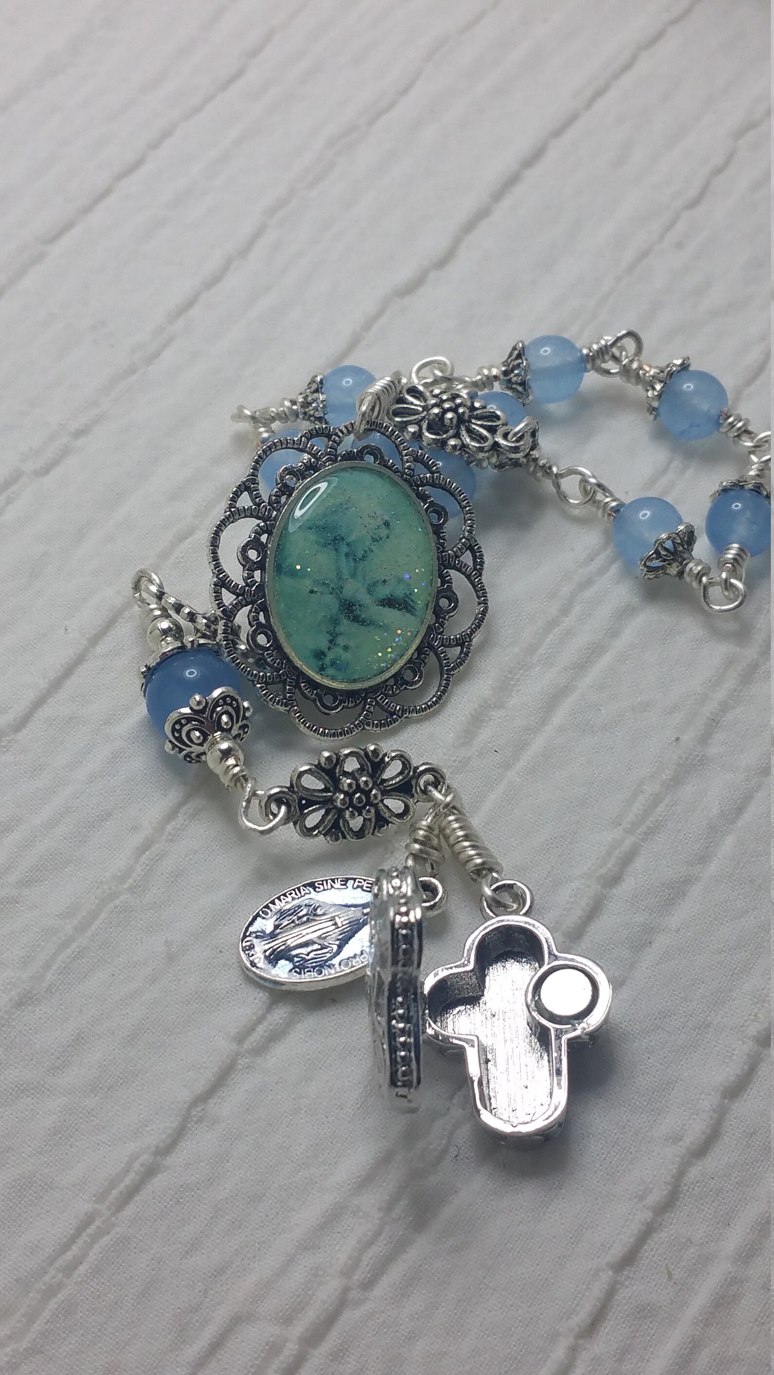 Madonna and Child New Mother Tenner Chaplet, Pocket Rosary, Cross ...