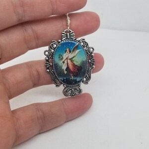 Angel Cameo Pendant,angel With Child Pendant, Vintage Guardian Angel ...