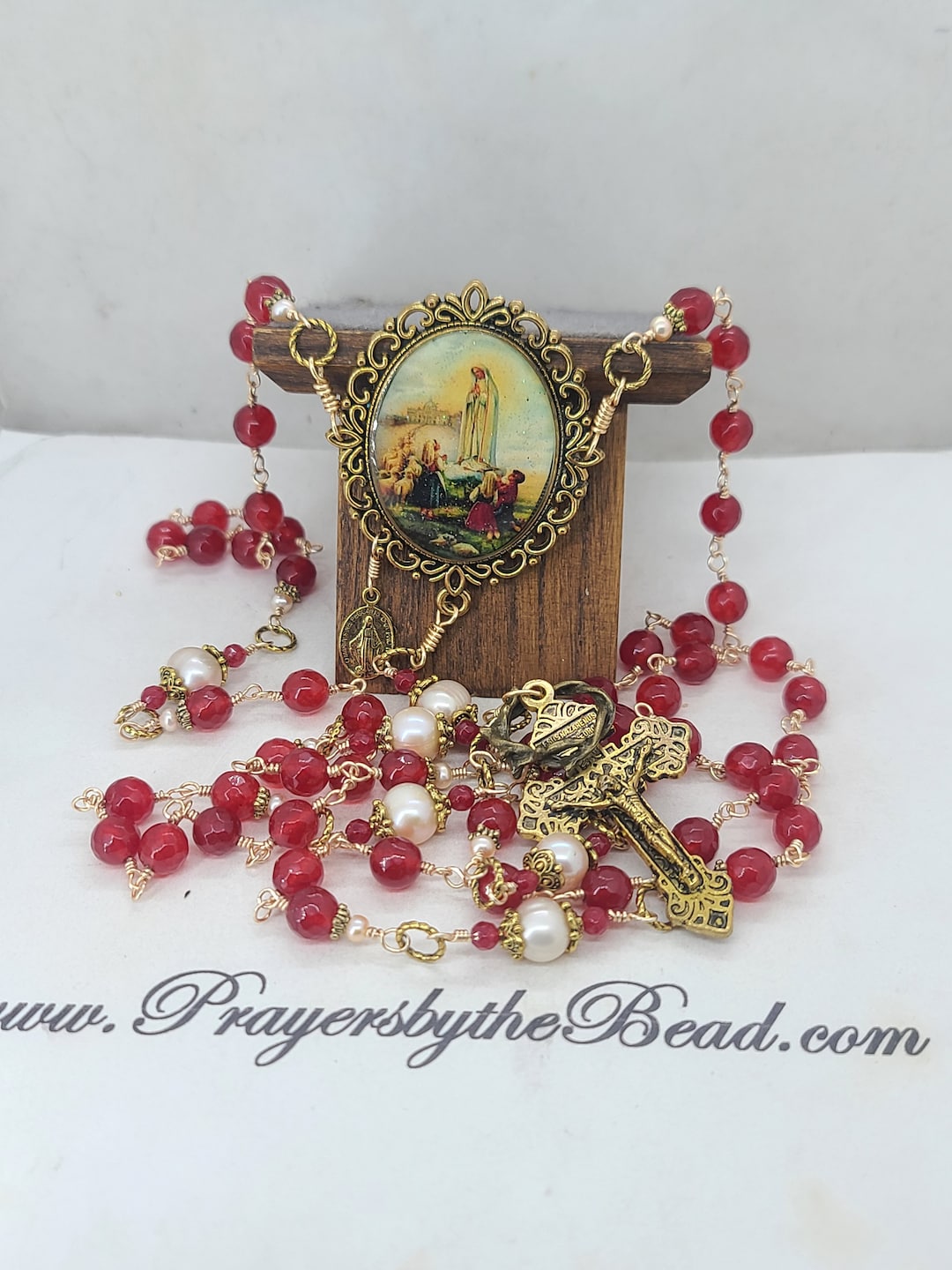 Fatima Pearl Catholic Rosary, Apparition of Fatima, Crown of Thorns ...