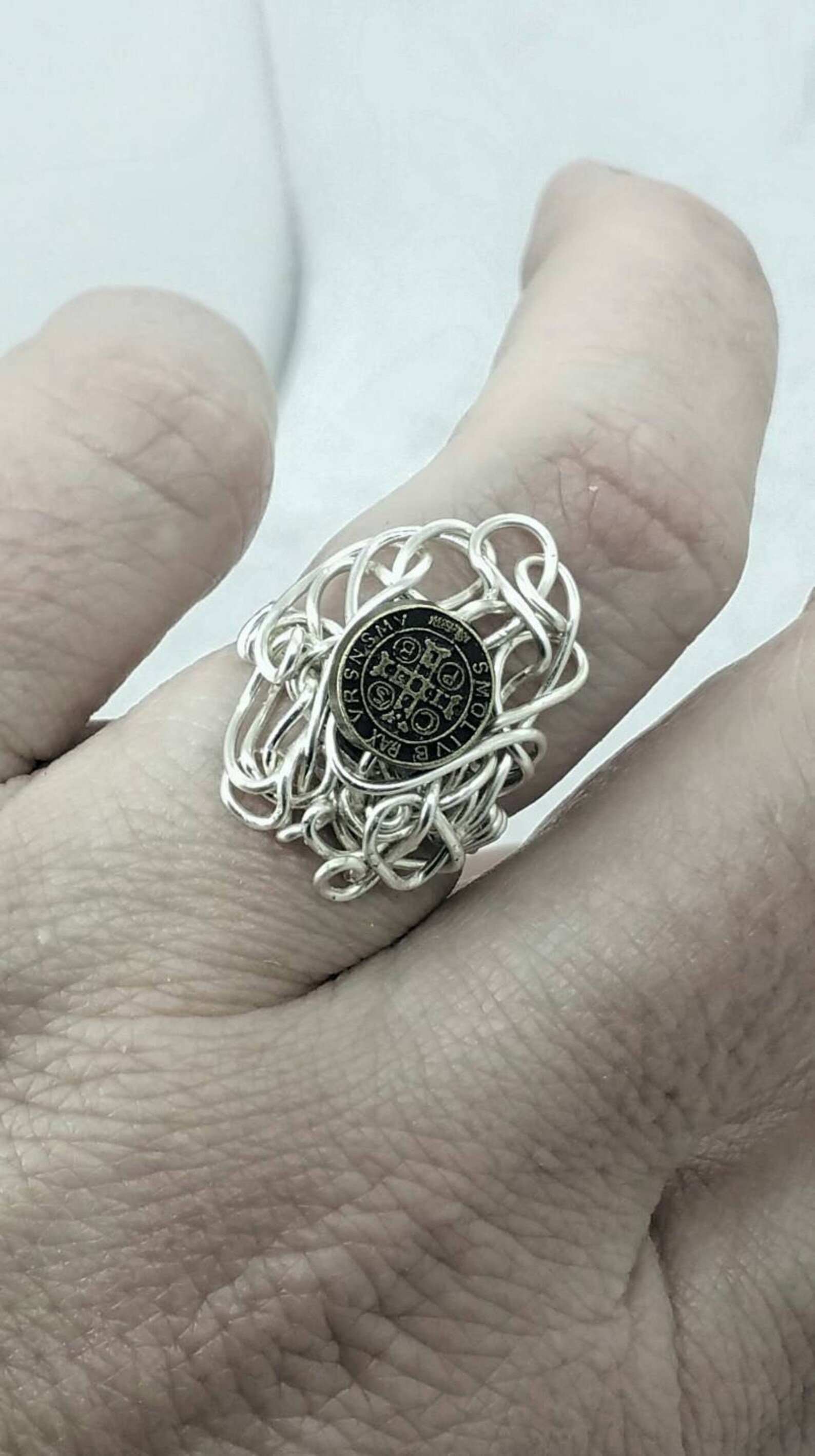 St Benedict Exorcism Ring Sterling Silver Supernatural - Etsy